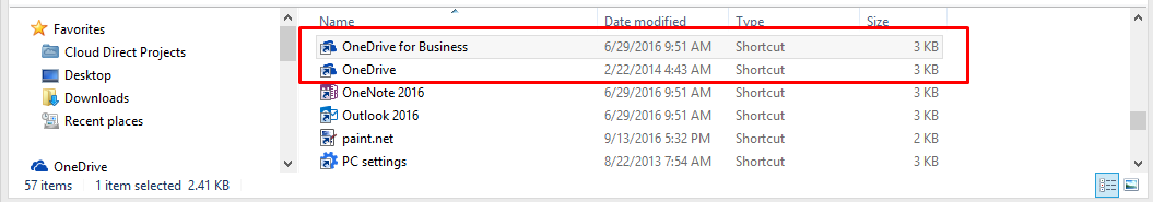 Right-click the OneDrive for Business (or OneDrive ) application and ...